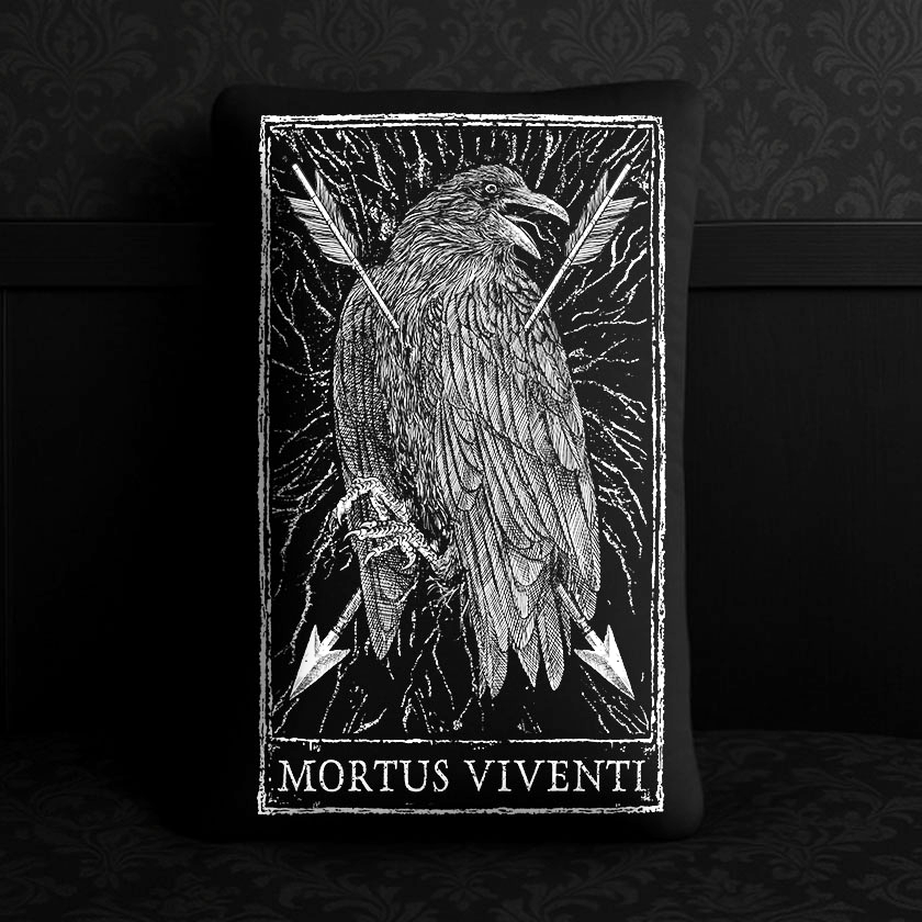 Mortus Viventi Tarot Card Pillow